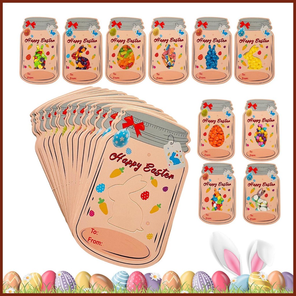 Happy Easter Card Bunny Egg Happy Easter Cards Kit 24 Pack Easter Eggs ...