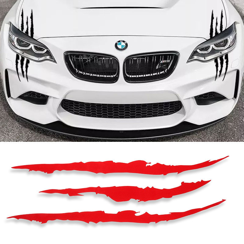 40cm Car Monster Claw Stickers Waterproof Reflective Claw Scratch For ...