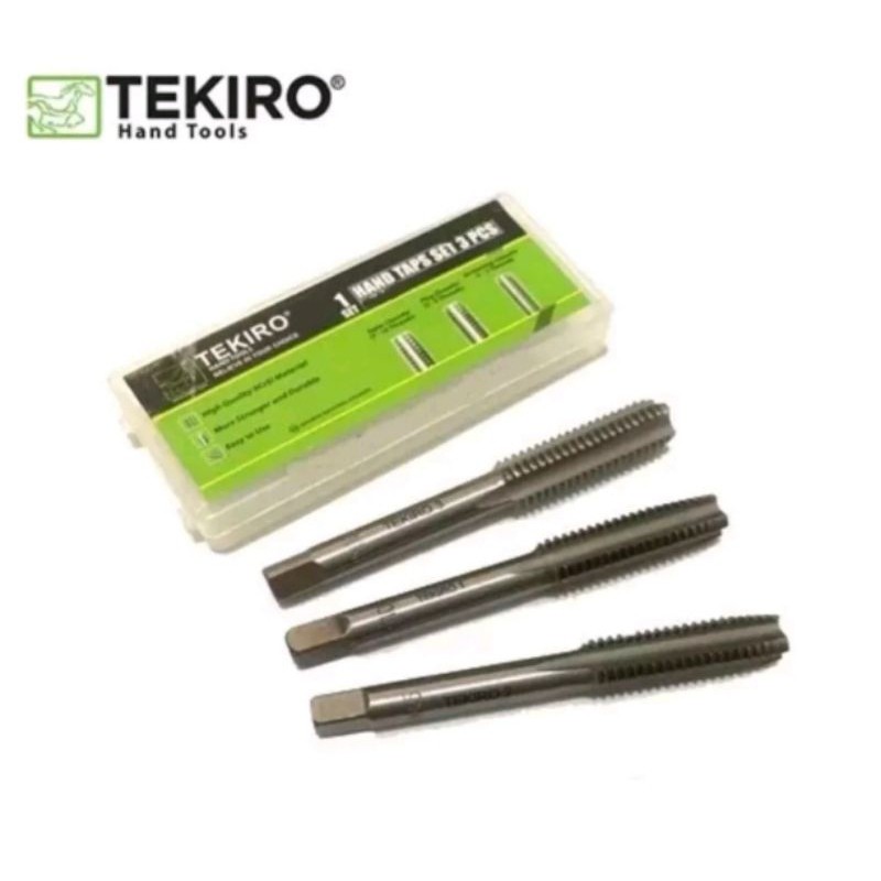 (gd) Tekiro ORIGINAL hand taps set 3pcs M3 M4 M5 M6 M8 M10 M12 M14 ...