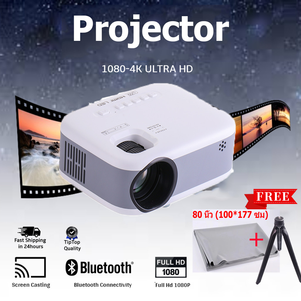 Portable Smart Mini Projector 4K UHD WIFI/5G the latest version of ...