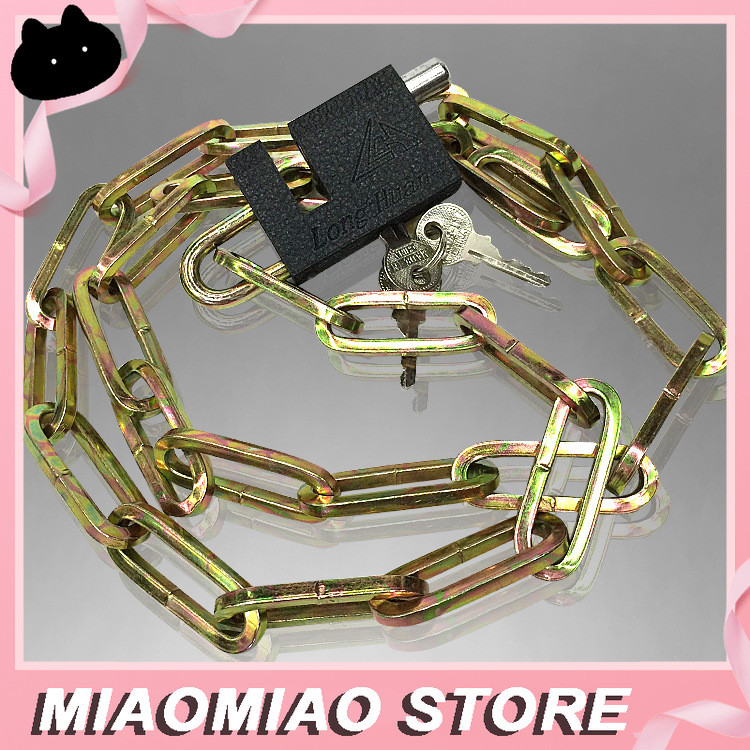 Universal Multipurpose Iron Gold Chain Chain Lock For Bikes Gates Lock ...