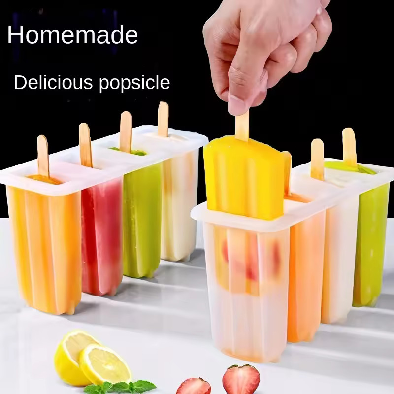 4PCS Ice Pop Molder Popsicle Popsicle Mold DIY Homemade Ice Drop Molder ...