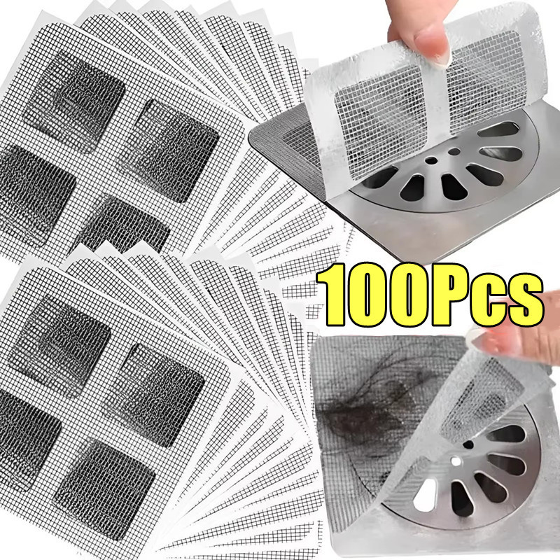 Disposable Hair Drain Catcher Mesh Anti-blocking Filter Floor Drains ...