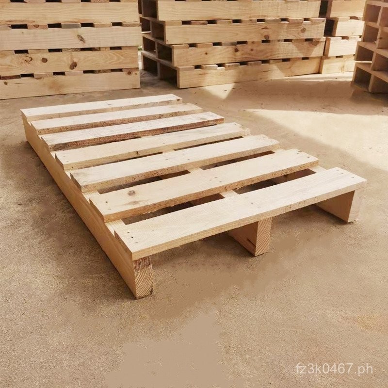 Simple Homestay Forklift Pallet Base Wooden Frame Bed Solid Wood ...
