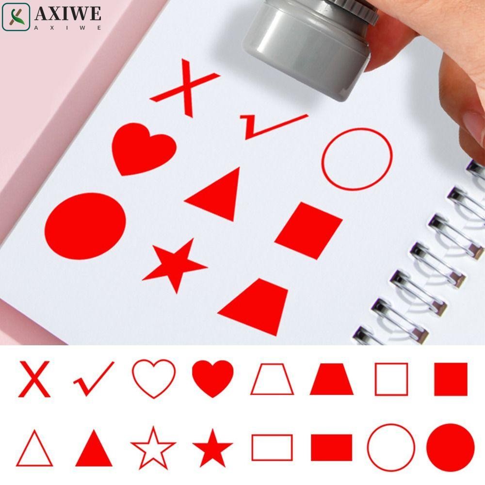 AXIWE Math Geometry Stamp, Multi Pattern Triangle Teacher Use Stamp ...