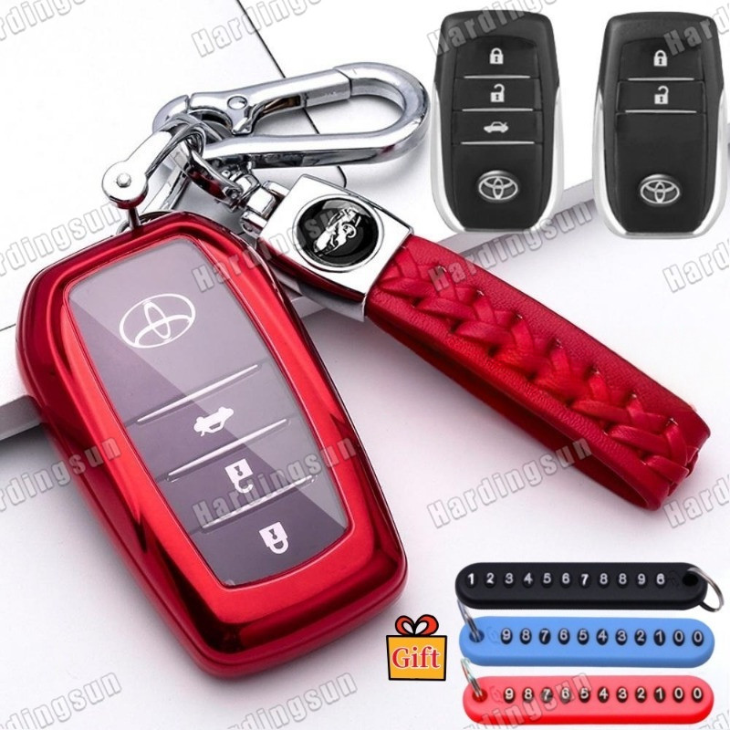TPU Car Remote Key Fob Cover Case Holder for TOYOTA Isuzu Modified flip ...