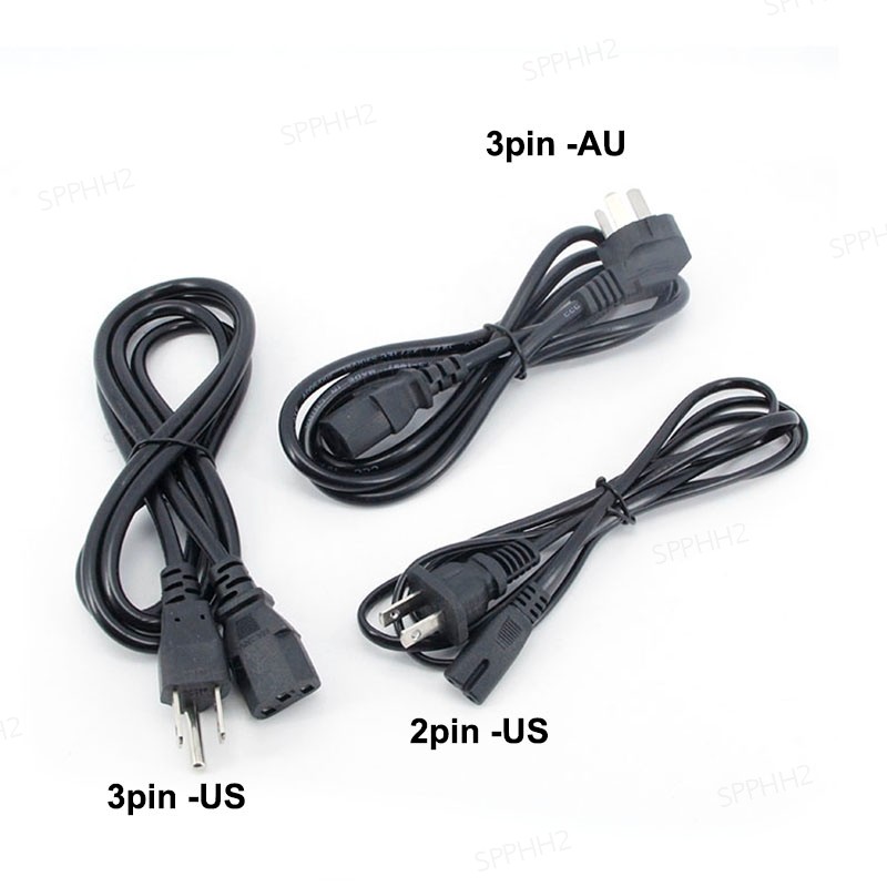 2pin 3pin AU US Plug Power Cable IEC C13 AC Power Supply Cable ...