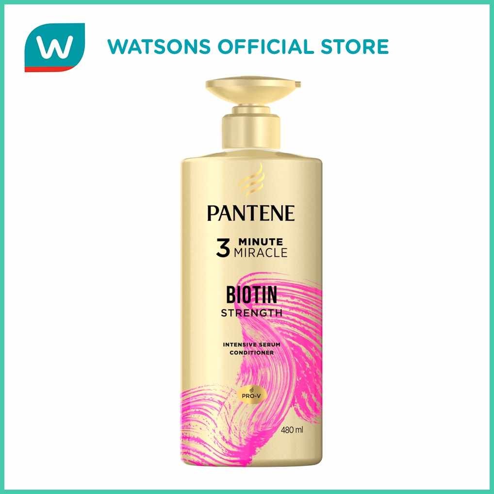 PANTENE+Zf*Biotin^gr;Strength[dk,3-Minute!JT,Miracle!S,Conditioner!Y,480ml | Shopee Philippines