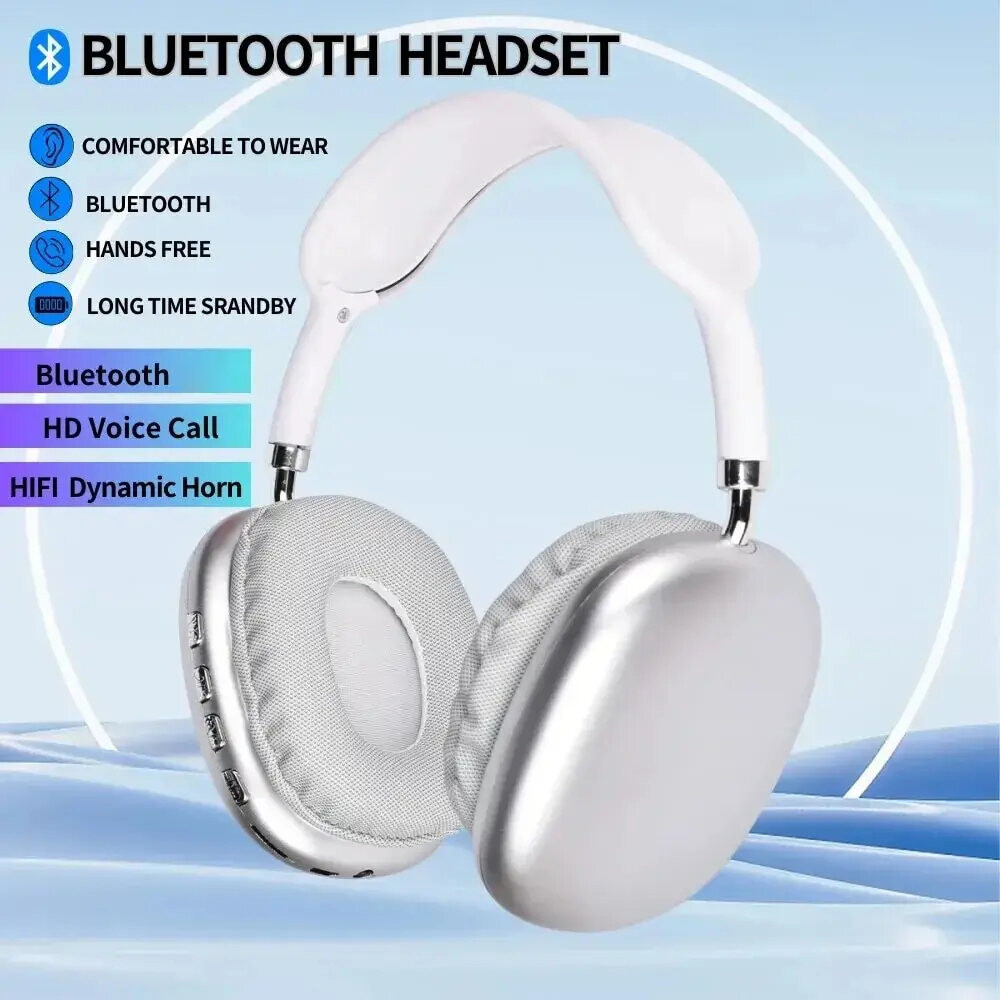 P9 Pro Max New Noise Canceling Wireless Bluetooth Headset Microphone ...