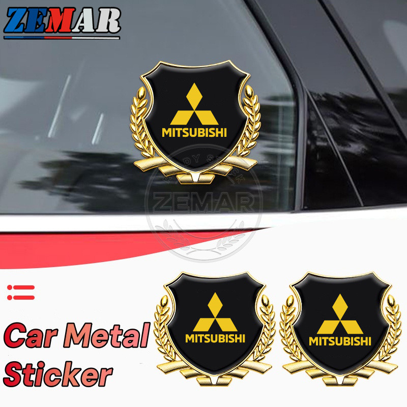 Mitsubishi Car 3D Metal Stickers Car Logo Side Window Side Door Badge ...