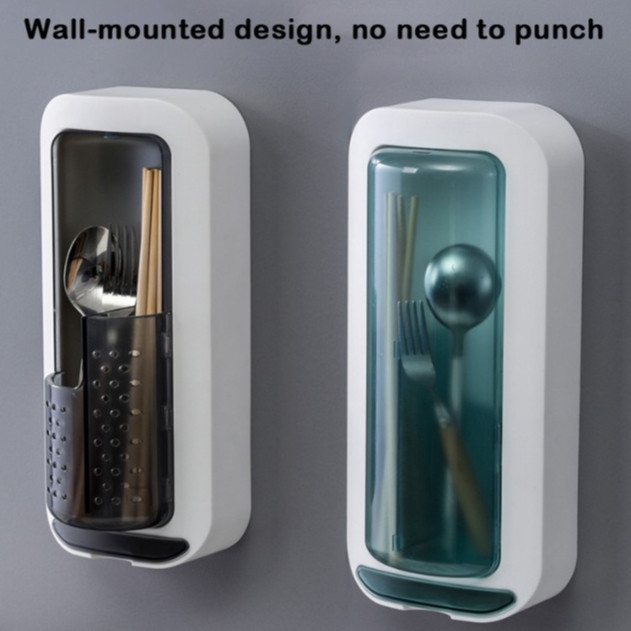 Rotating Utensils Spoon Fork Holder Organizer Storage Drainer Sticker ...