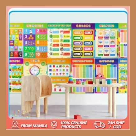 16pcs>kX,ABC>wb[Shapes;ku&Numbers`fG&Laminated`m&Educational`Q&Chart`w ...