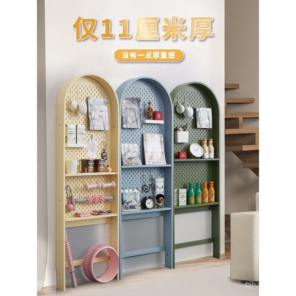 Wood grain iwood Ultra-thin Wall-mounted Storage Cabinet for Living ...