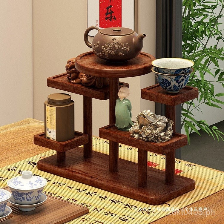 Display Stand Curio Shelf Tea Set Organizer Desktop Atmosphere Tabletop ...
