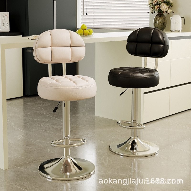 High Back Chair High Bar Stool Cashier Light Luxury RISR Bar Stool Bar ...