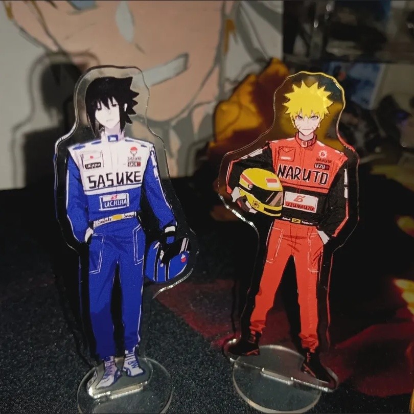 BANDAI NARUTO Racing Car Series Acrylic Stand Uzumaki Naruto Uchiha ...