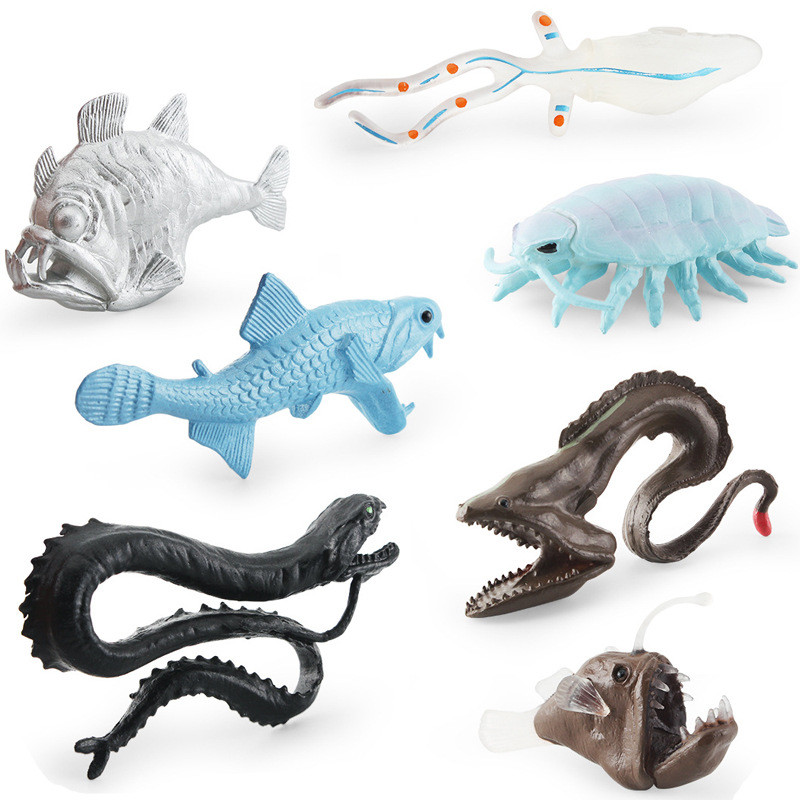 Simulation Broad Throat Fish Big Eye Squid Angler Fish Hatchetfish ...