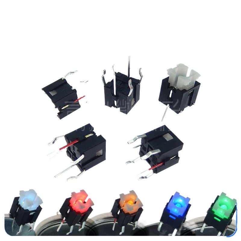 20pcs 6X6X8.5MM Lighted Switch Tact Switch Lighted Button 6X6 Switch ...
