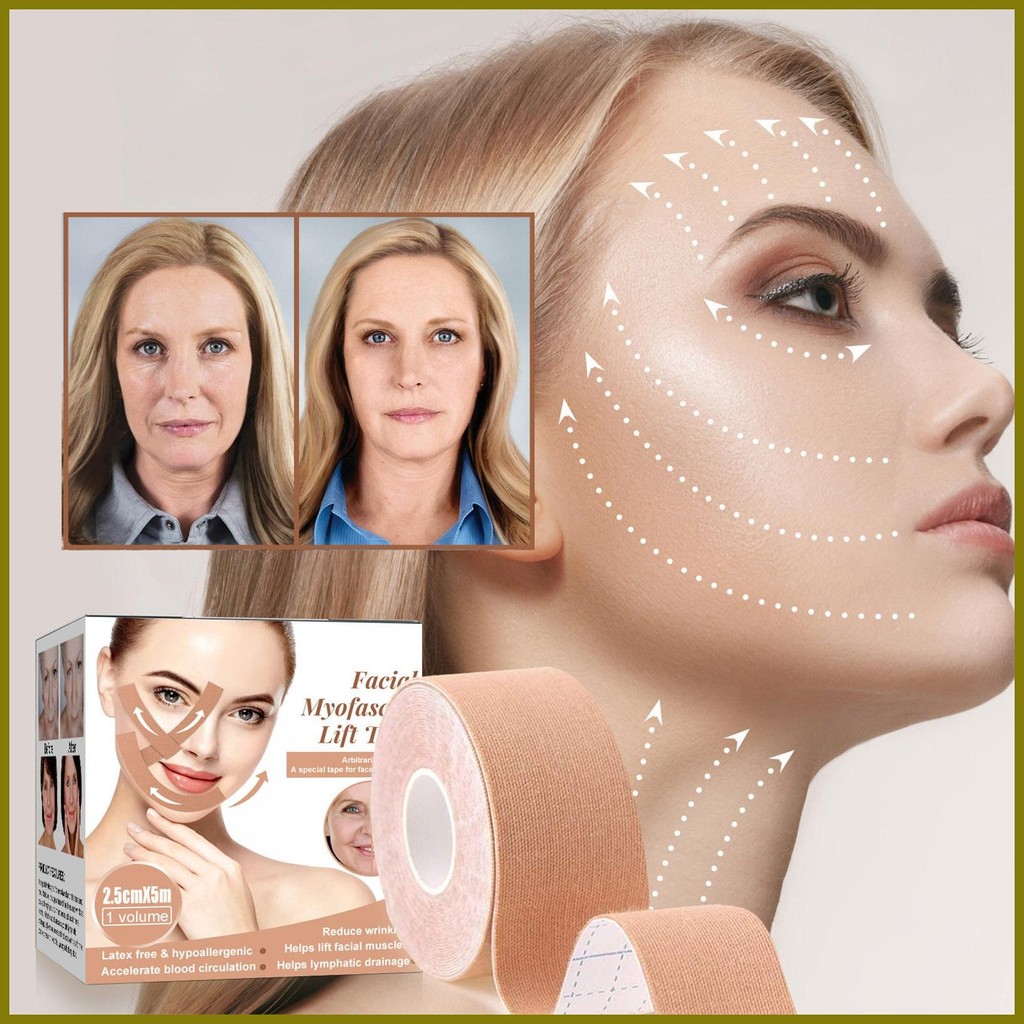 Patches for Facial Lifting 1 Roll 5m Facelift Bands Facial Lift Patches ...