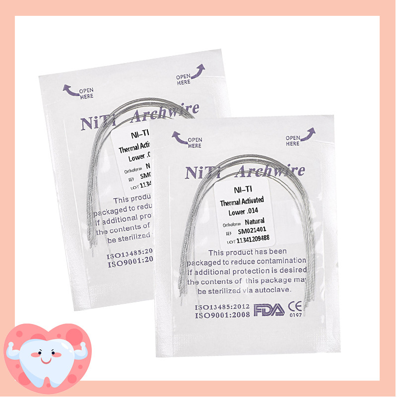 10pcs/pack Dental Orthodontic NITI Arch Wires Heat Thermal Activated Natural Form Rectangular ...