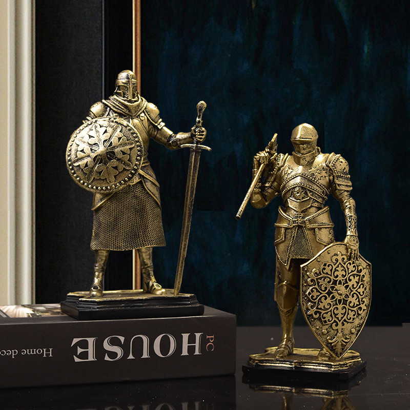 Nordic Victory Knight Office Study Decorative Vintage Armor Knight ...