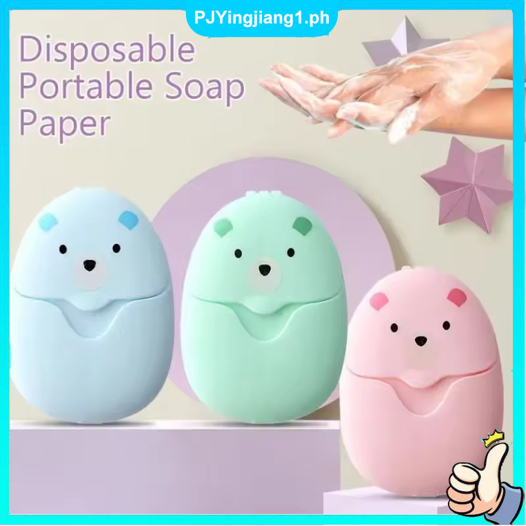 50pcs/box Travel Soap Sheet Water-Soluble Paper Soap Sheets Portable ...
