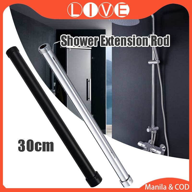 30cm Stainless Shower Extension Rod Shower Tube Drawing Lifting Rod 3/4 ...