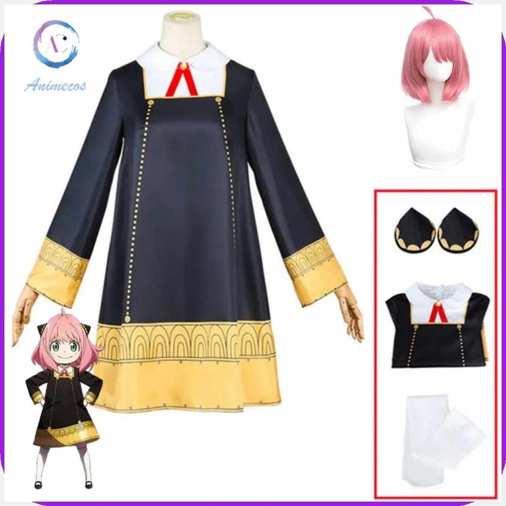 Anime+ra:cosplay#o+SPY`r;X&FAMILY&Anya&Forger&Cosplay&Costume Dress ...