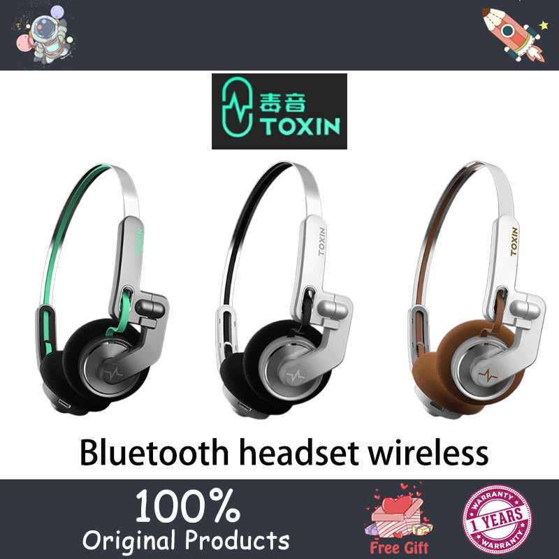 TOXIN TX-1 Retro Bluetooth Headset Wireless Noise Cancelling Sports ...