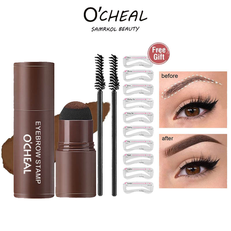 Eyebrow stamp kit waterproof/Head-mounted eyebrow card + stamp eyebrow ...