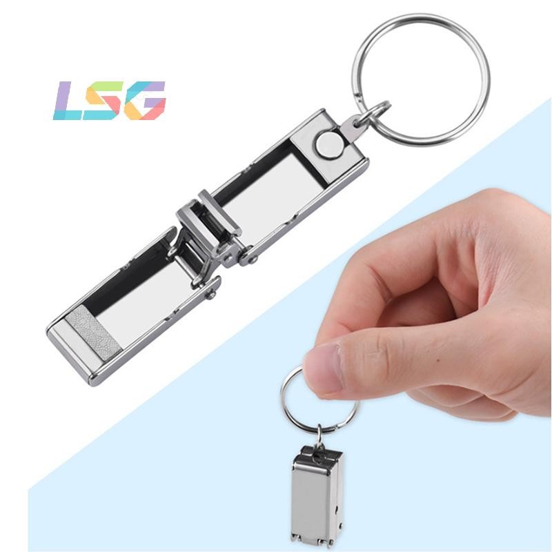 [LSG] Stainless Steel Mini Folded Nail Clipper With Key Ring Handle ...