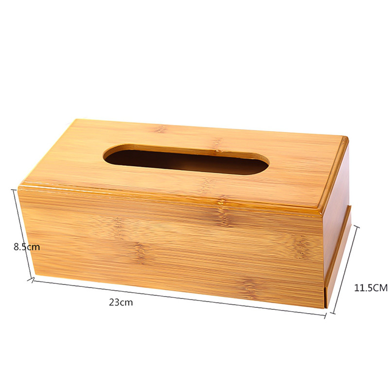 Solid Wood Drawer Tissue Box With Storage Organizer For Desk Living ...