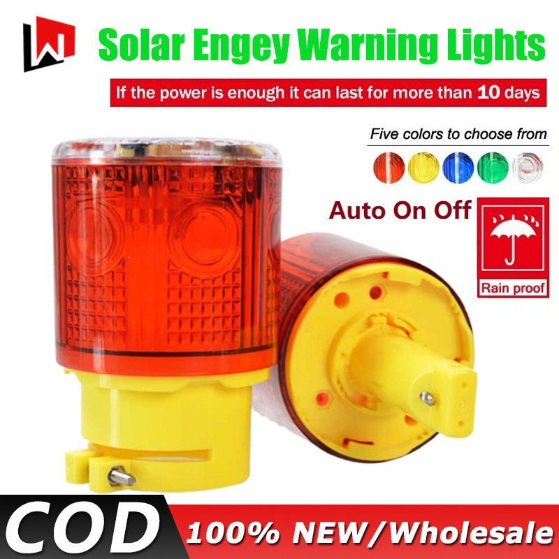 Waterproof LED Solar Warning Light, Traffic Blinker Cones Beacon ...