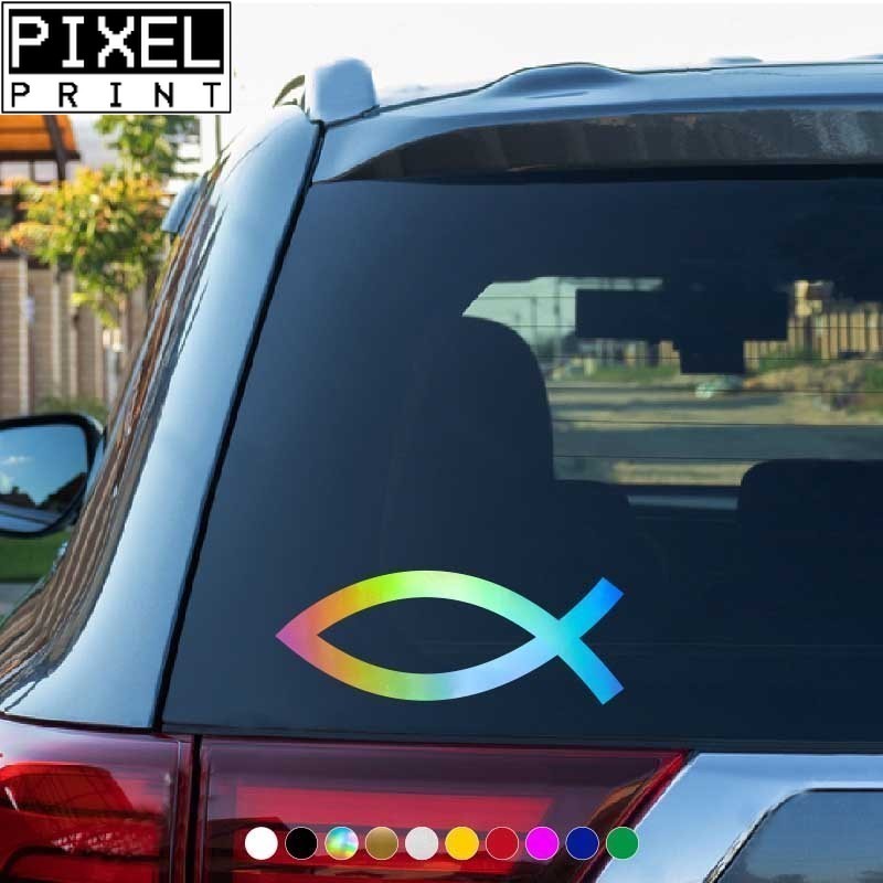 Jesus Fish Logo Sticker For Car Stickers And Decals Waterproof Car ...