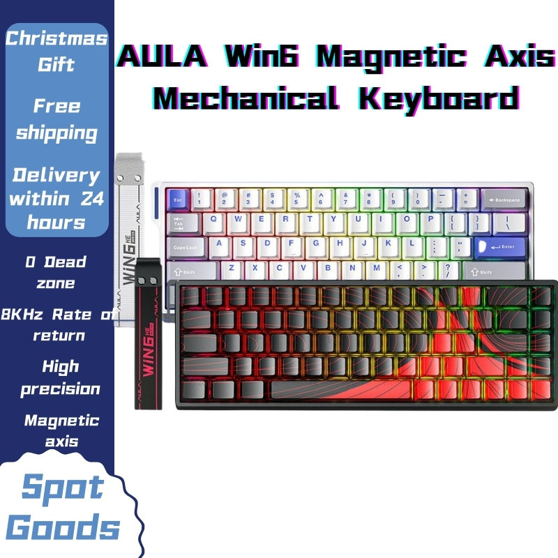 AULA Win 60/68HE Magnetic Axis Mechanical Keyboard DIY Customization Mechanical Keyboard Fps ...
