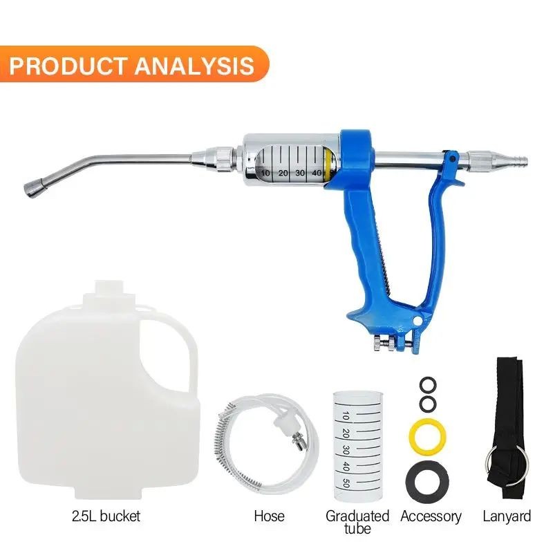 5ml 10ml 20ml 30ml 50ml Veterinary Metal Continuous Feeding Gun for ...