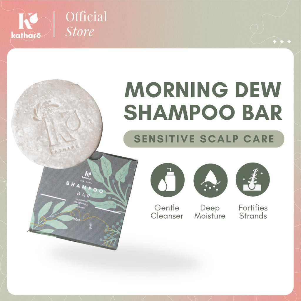 Katharē Morning Dew Shampoo Bar 80g | For Sensitive Scalp | Shopee ...