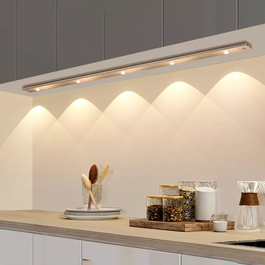 40CM 3-Color Dimming Wireless Motion Sensor Kitchen Cabinet Light USB ...