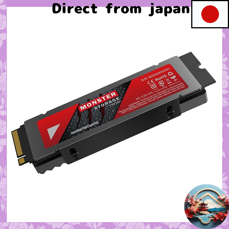 Monster Storage NVMe SSD Series - High-Speed Performance for PS5 - M.2 2280 with Heatsink, 3D ...