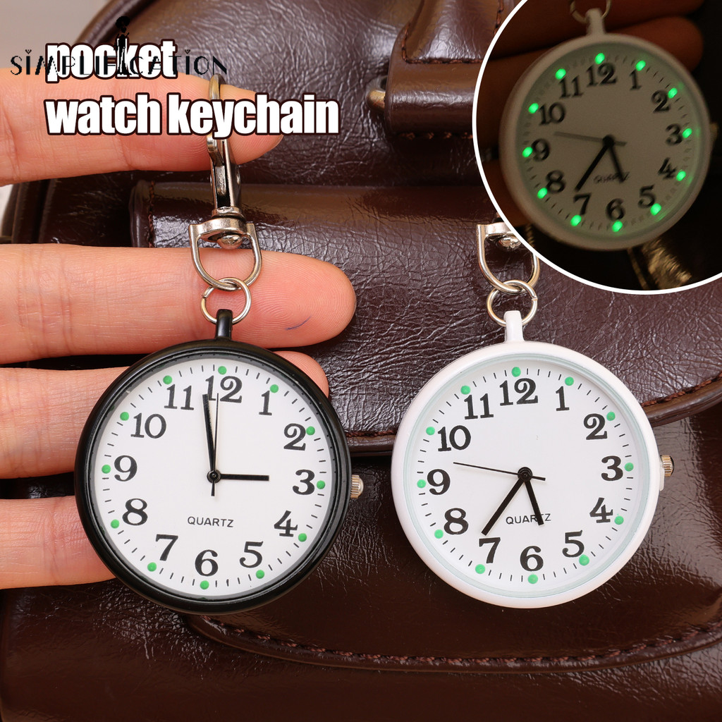 Trendy Luminous Amplify Digital Pocket Watches Keycahin - Classic Black ...