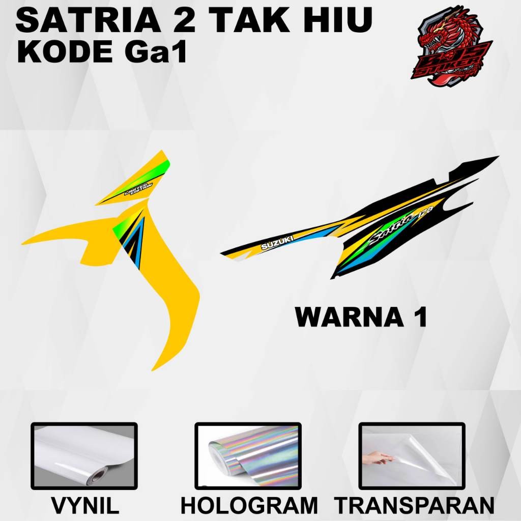 Suzuki Satria 2 stroke Satria Hiu striping sticker Code GA1 | Shopee ...