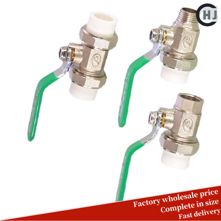P PPR Livable Copper Ball Valve DN20/25/32/40 Double-Headed Internal ...