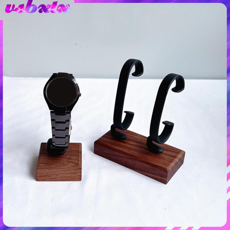 [vsbxtx] C Shaped Watch Display Stand Wooden Base Novelty Jewelry ...