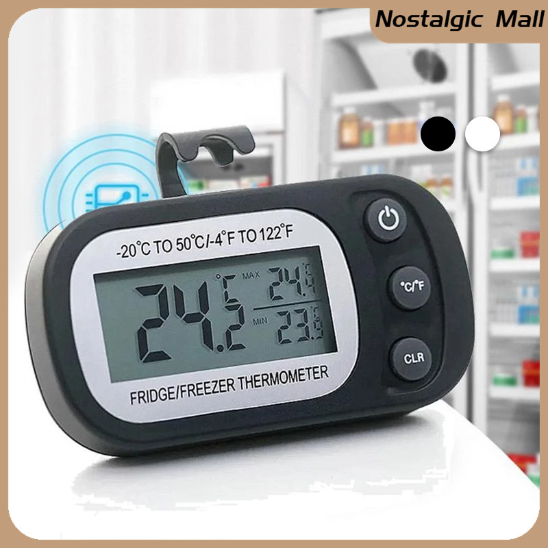 LCD Digital Refrigerator Thermometer Magnetic Freezer Thermometer ...