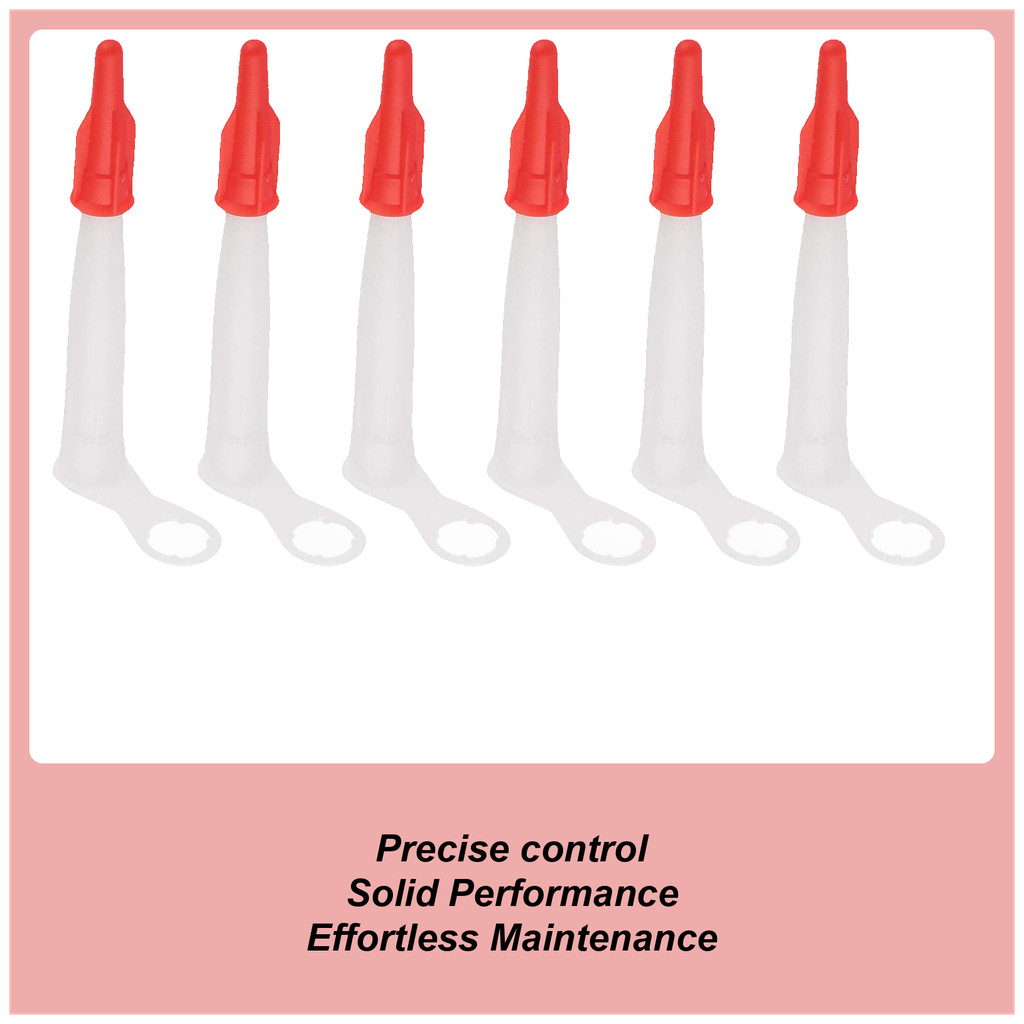 Caulk Nozzle Tip Tool 6X Caulking Finishing Nozzles With Red Cover Set ...