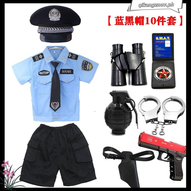 Children's Police Uniforms Military Uniforms 4-Piece Set Both Both Both ...