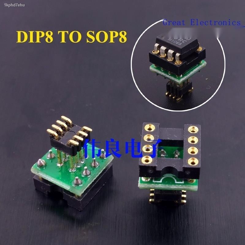 SMD to straight plug DIP8 to SOP8 sound card upgrade 8Pin adapter board ...
