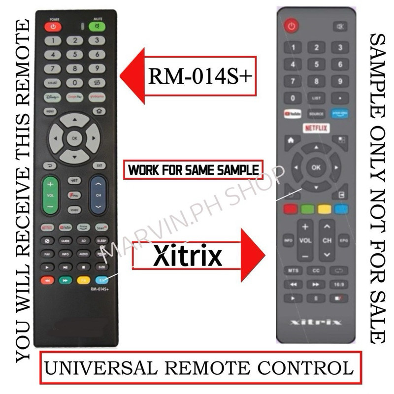 100% Work Universal remote control for XITRIX led smart tv remote na ...
