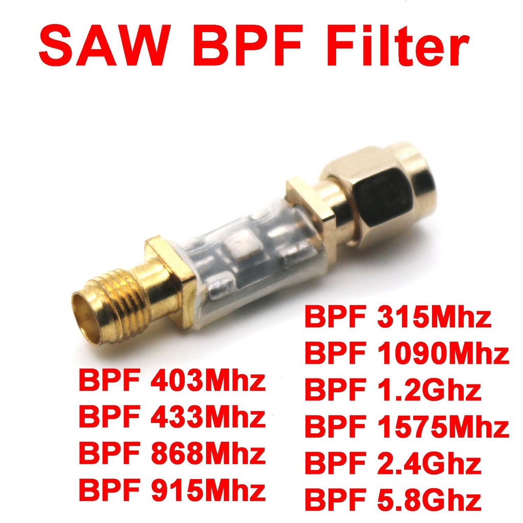 SAW bandpass filter BPF 315M 403M 433Mhz 868Mhz 915Mhz 1.5G 2.4Ghz 5.8Ghz FOR Radio RF signal ...