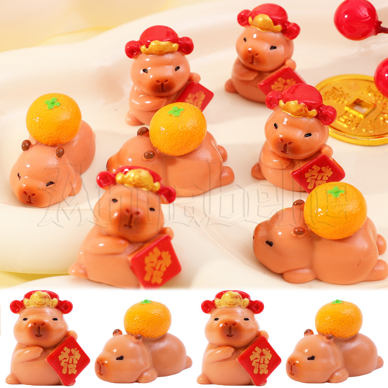 New Year Capybara Resin Ornament - DIY Microlandscape Garden Decor ...